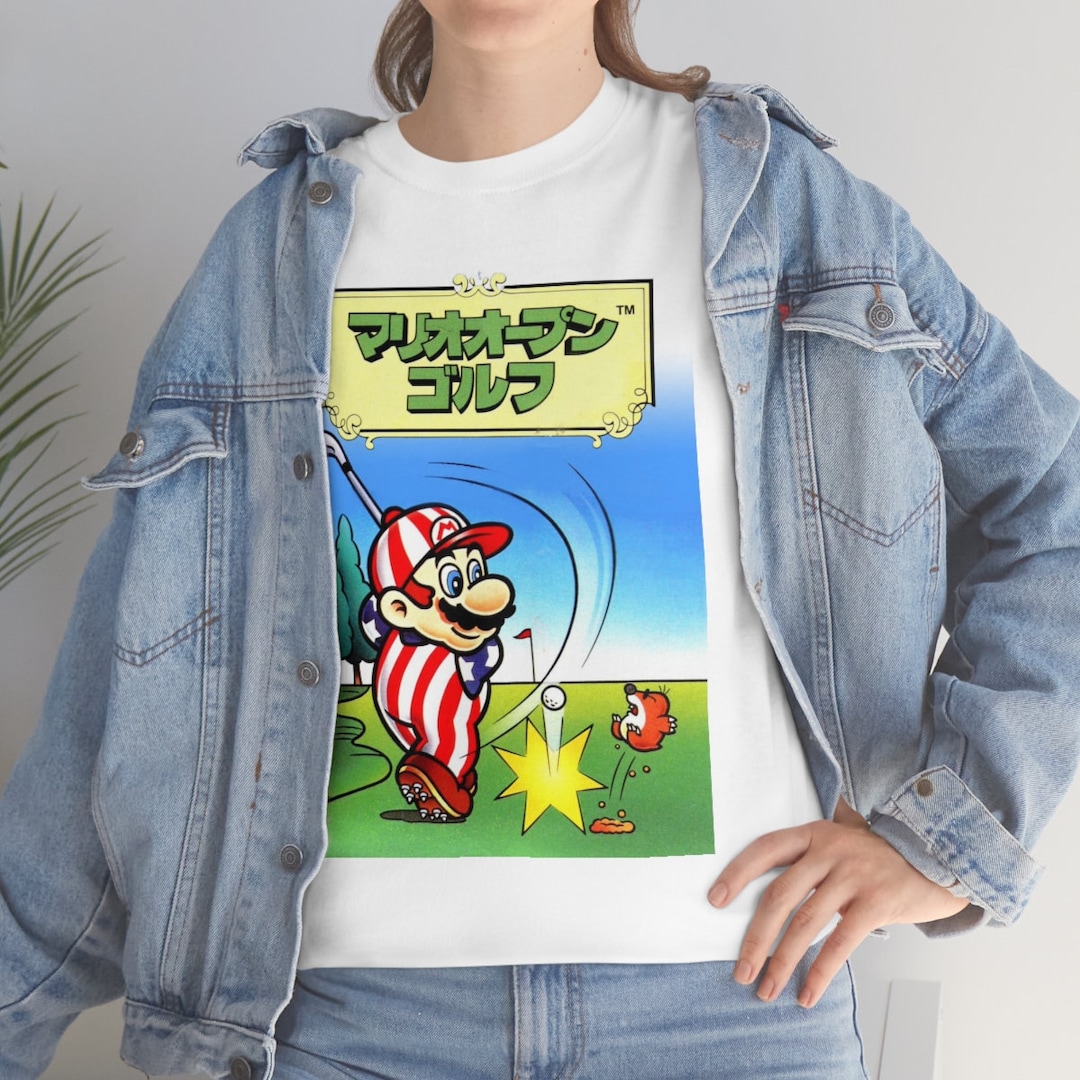 Mario Open Golf Nes Game Poster Box T Shirt Natural Color All Sizes S ...