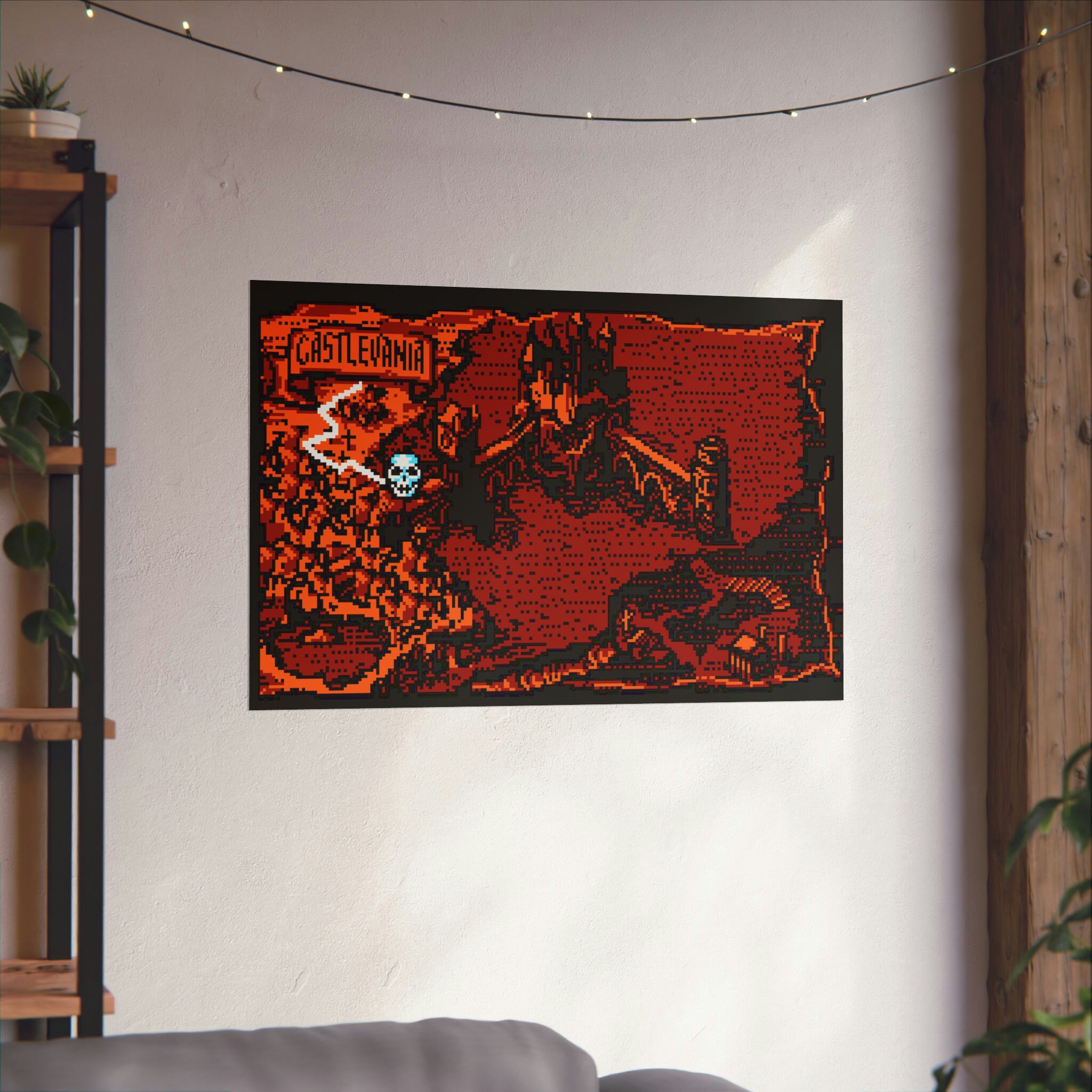 Castlevania 3 Dracula's Curse Map NES 8 Bit Game Box Cover Famicom ...