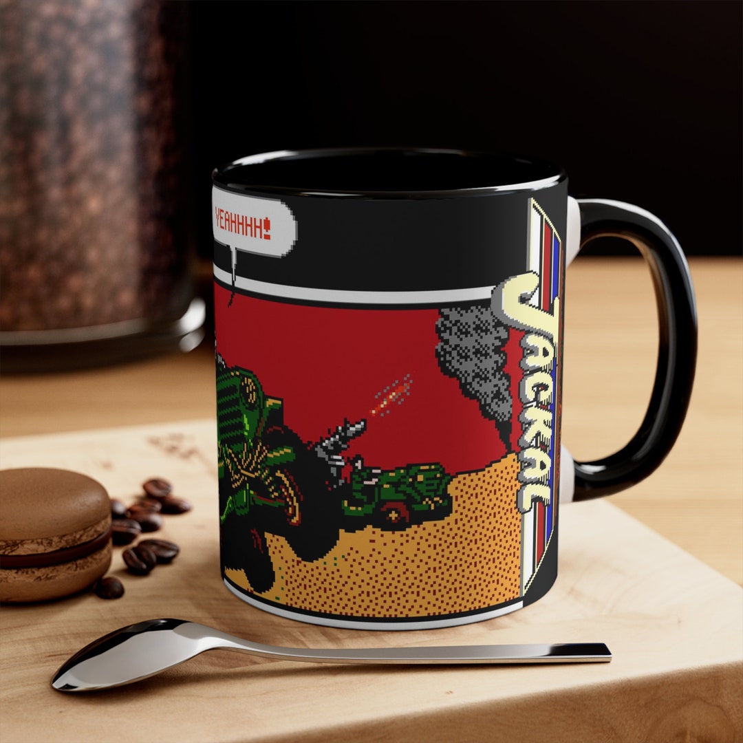 Jackal Yeaaah NES 8 Bit Game Box Cover Famicom Accent Coffee Mug, 11 Oz ...