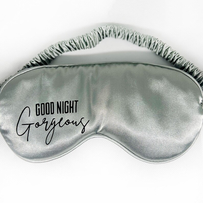 Custom Good Night Gorgeous Name Satin Silk Sleep Eye Mask Cozy Travel ...