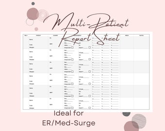 Multi Patient Report - Etsy
