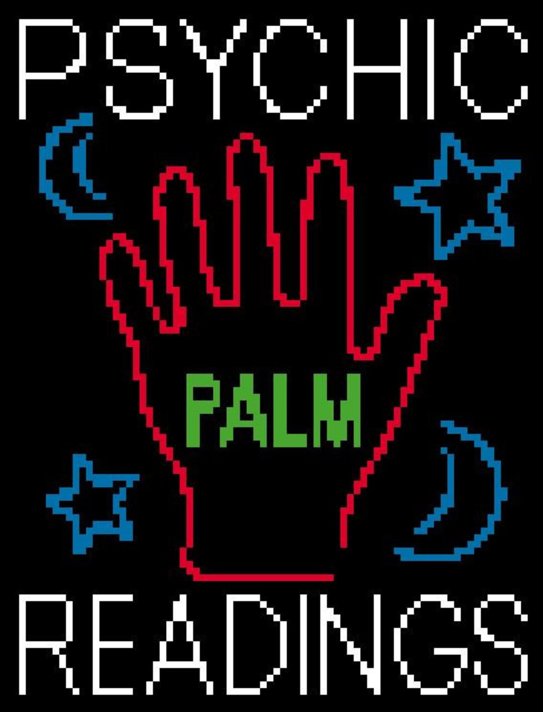 Psychic Palm Readings Cross Stitch Pattern PDF - Etsy