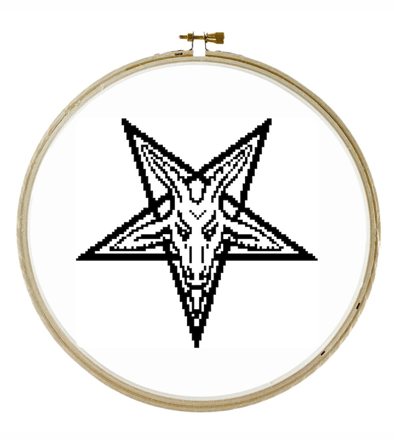 Church of Satan Baphomet Cross Stitch Pattern - Etsy