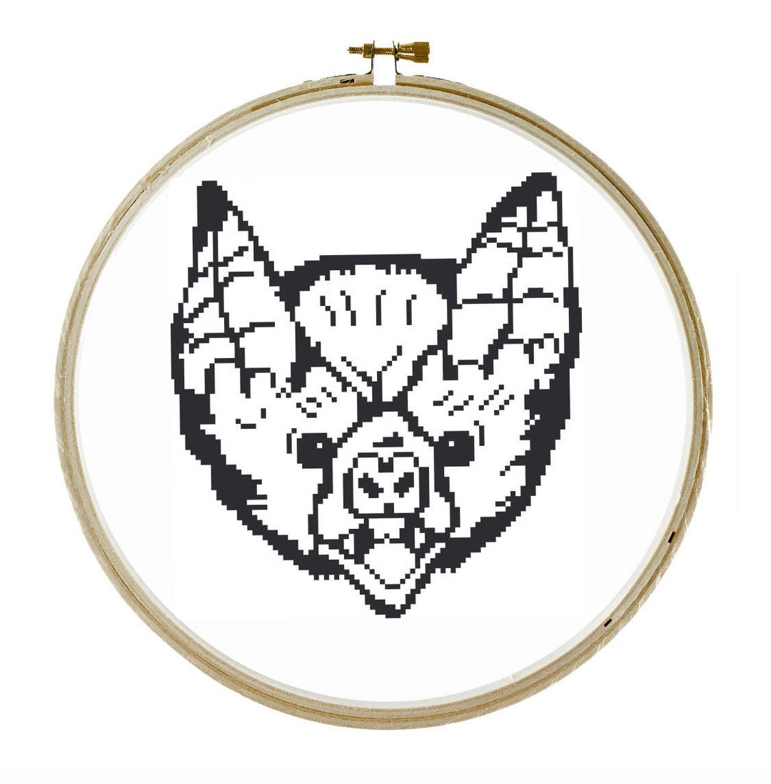 Bat Face Cross Stitch Pattern PDF - Etsy