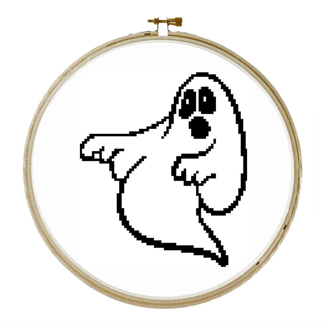 Vintage Halloween Ghost Cross Stitch Pattern PDF - Etsy