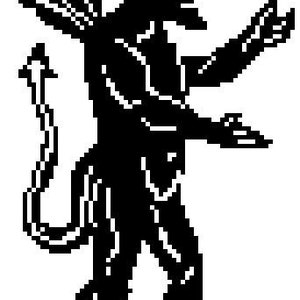 Woodcut Demon Occult Cross Stitch Pattern PDF - Etsy