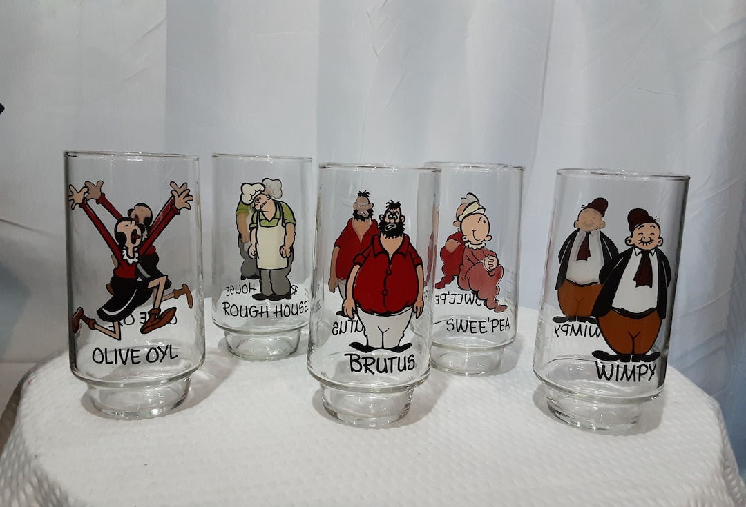 Set of 5 POPEYE Collectible Glasses - Etsy