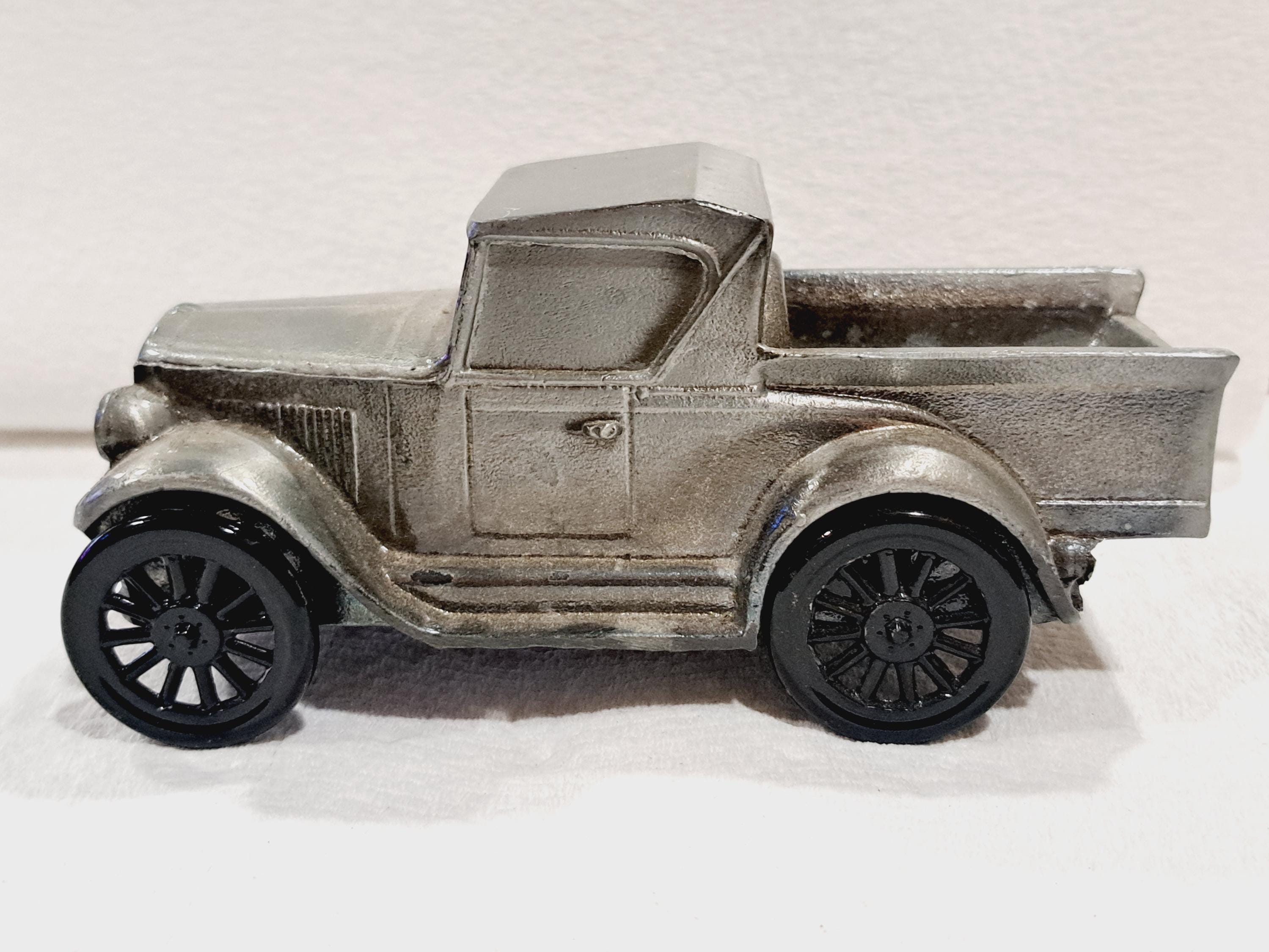 Vintage 1928 Chevy Pickup Banthrico Pewter Coin Bank - Etsy