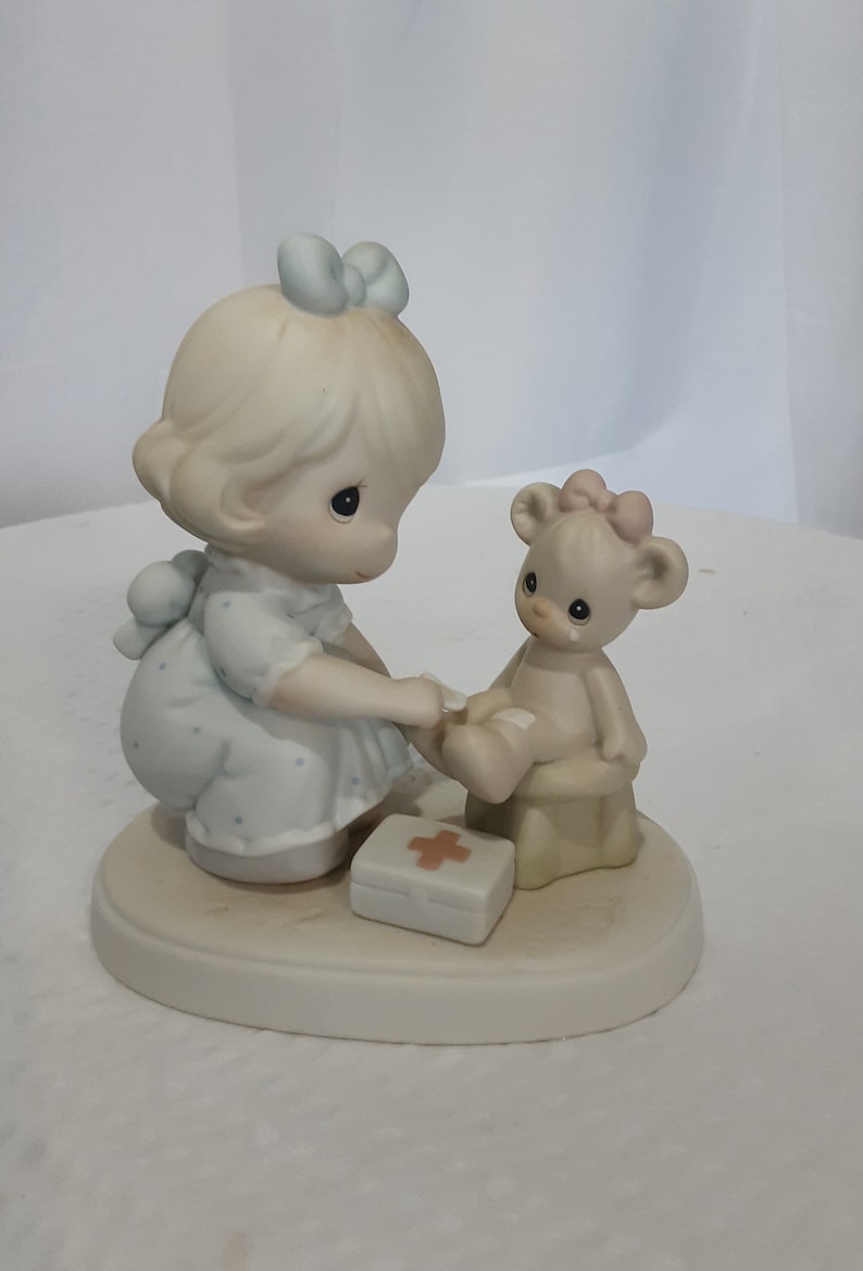 Precious Moments caring Porcelain Bisque Figurine - Etsy