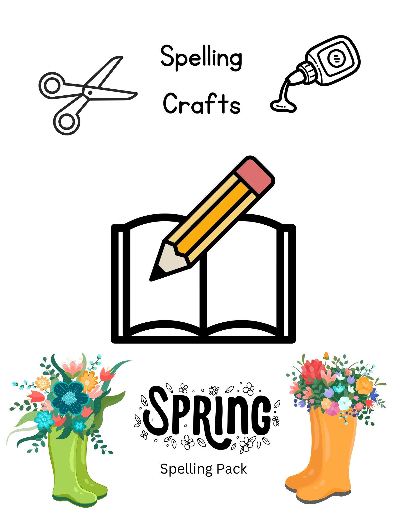 Spring Spelling Craft Pack - Etsy