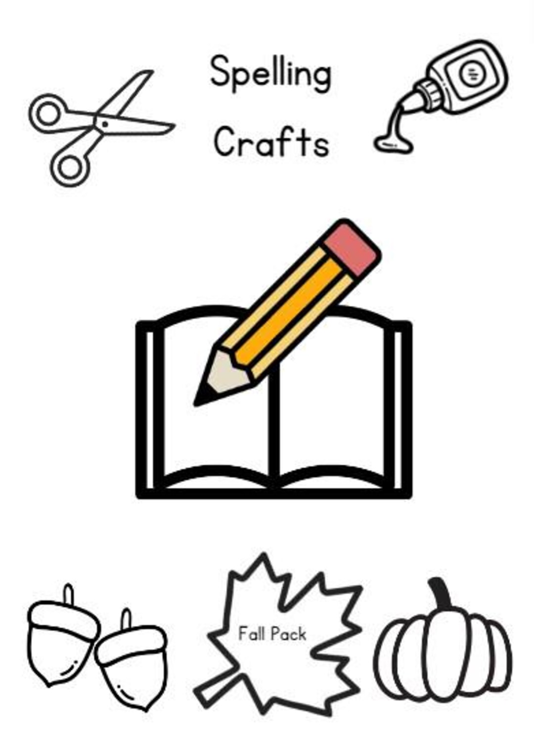 Fall Spelling Craft Pack - Etsy