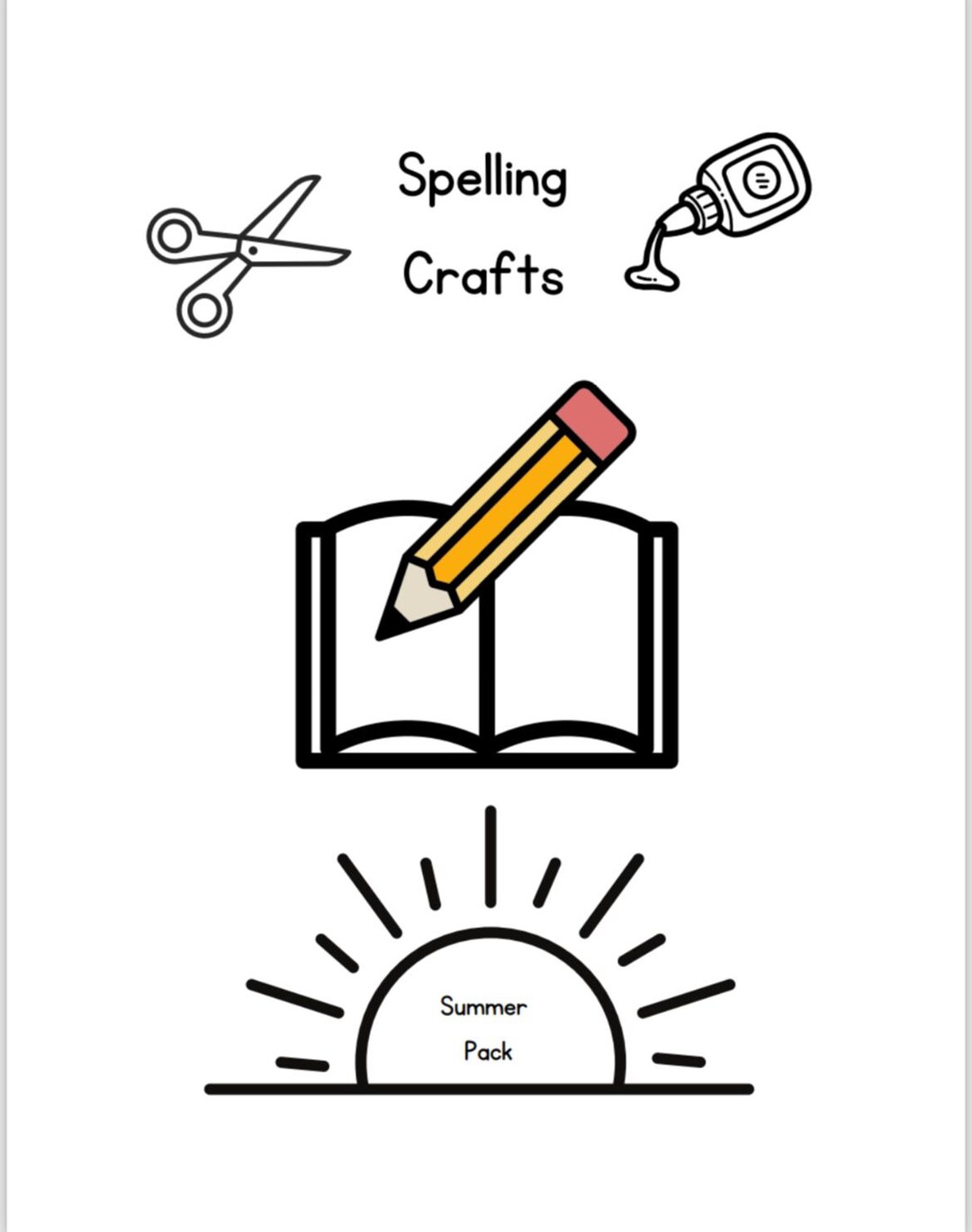 Summer Spelling Craft Pack - Etsy