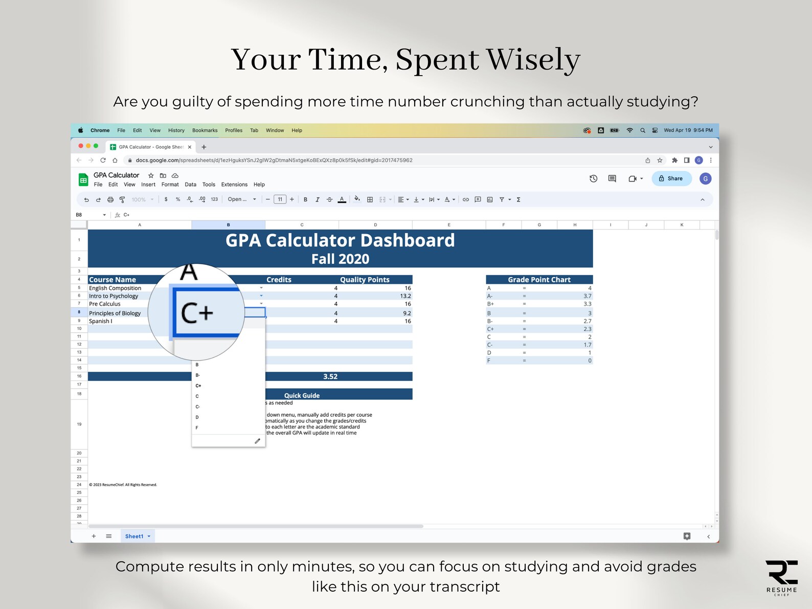 GPA Calculator | Grade Calculator | Excel | Calculator | Grade Tracker ...