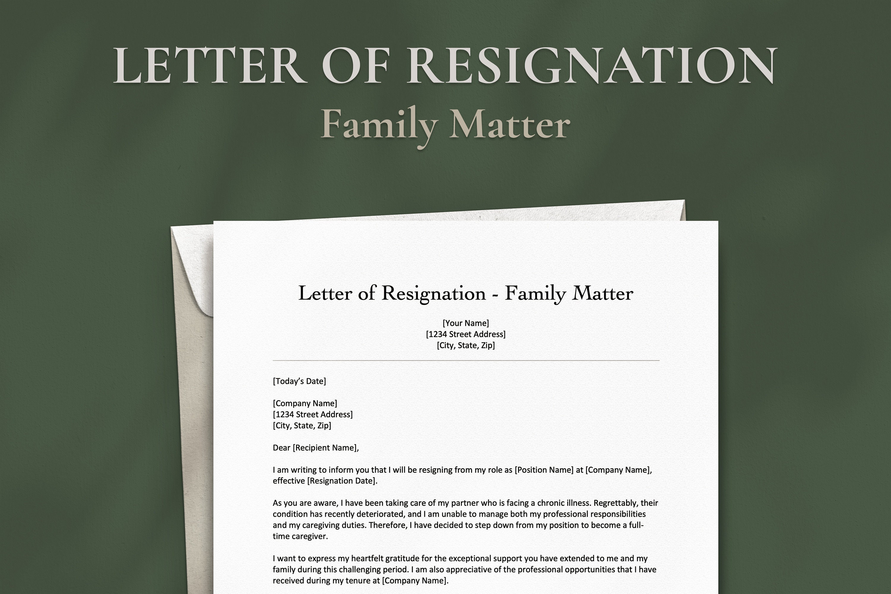 Resignation Letter Letter of Resignation Resignation - Etsy UK