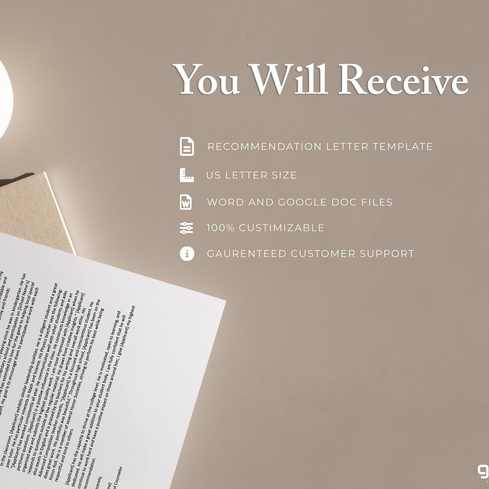 Letter of Recommendation Template | Recommendation Letter | Character Reference | Character ...