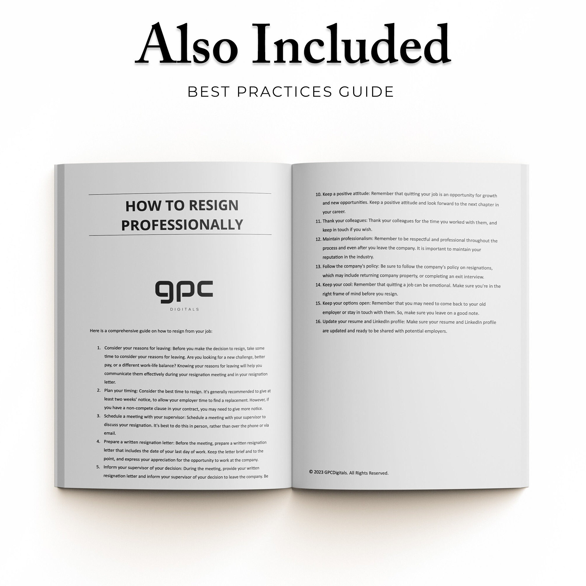 Resignation Letter | Letter of Resignation | Resignation Template | Two ...