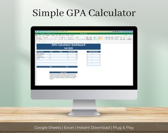 Student Grade Calculator Customizable Excel Spreadsheet Grade Predictor ...