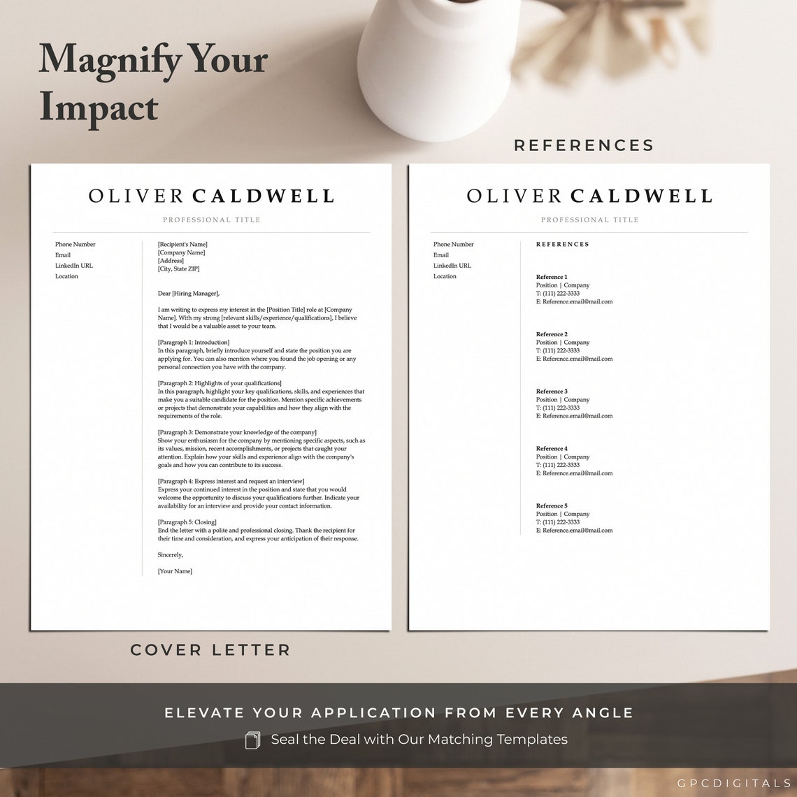 Executive Resume Template for Word Professional Resume CV Template ...