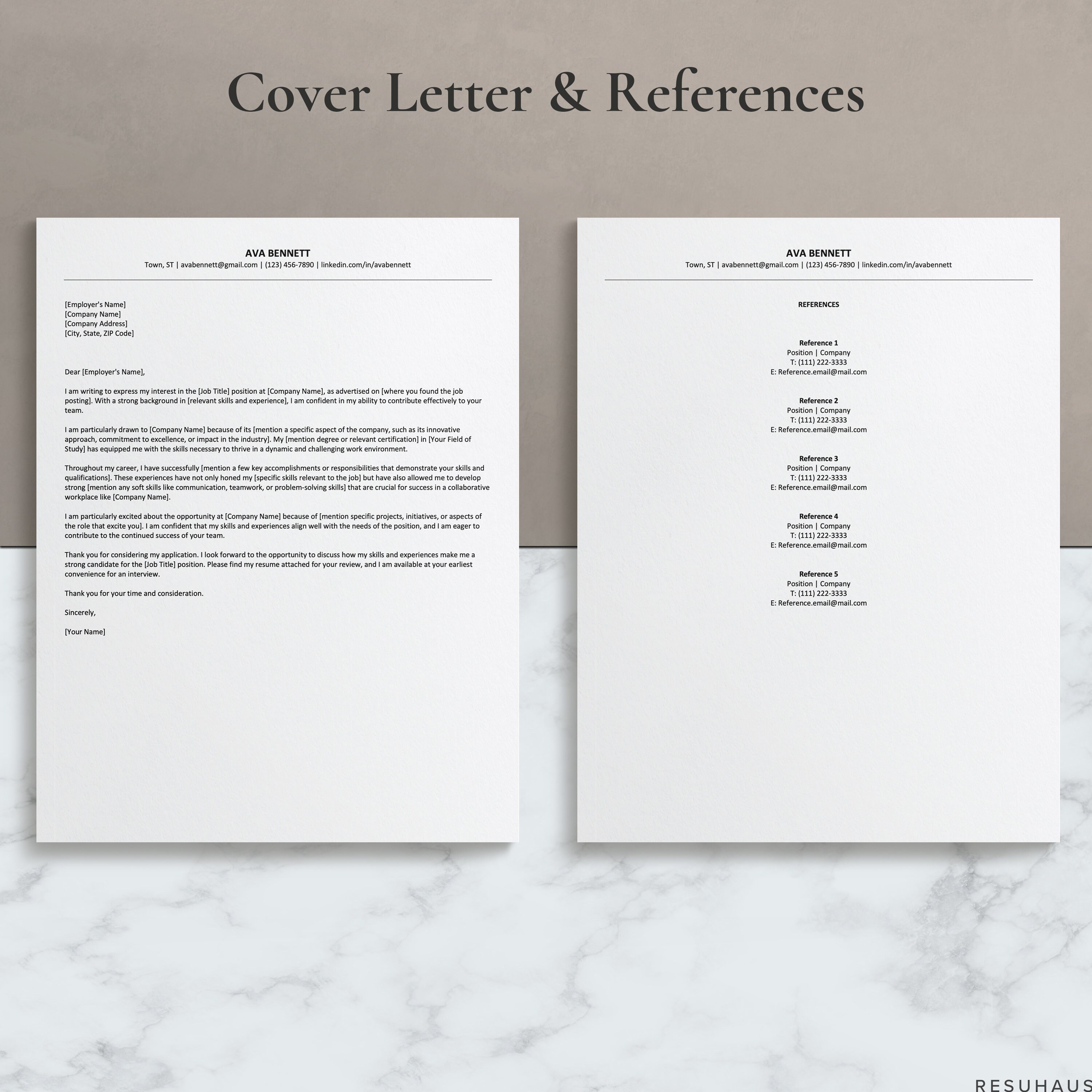 ATS Friendly Resume Template for Google Docs, Word, Pages | ATS Resume ...