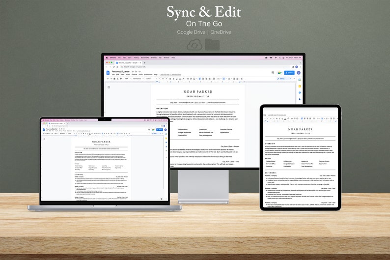 ATS Friendly Resume Template for Word Google Docs Pages - Etsy