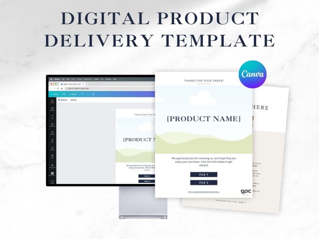 Digital Product Download Template Canva | Download Instruction Template ...