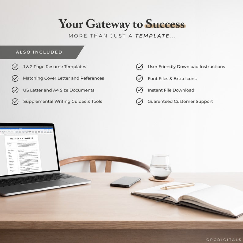 Executive Resume Template for Word Professional Resume CV Template ...
