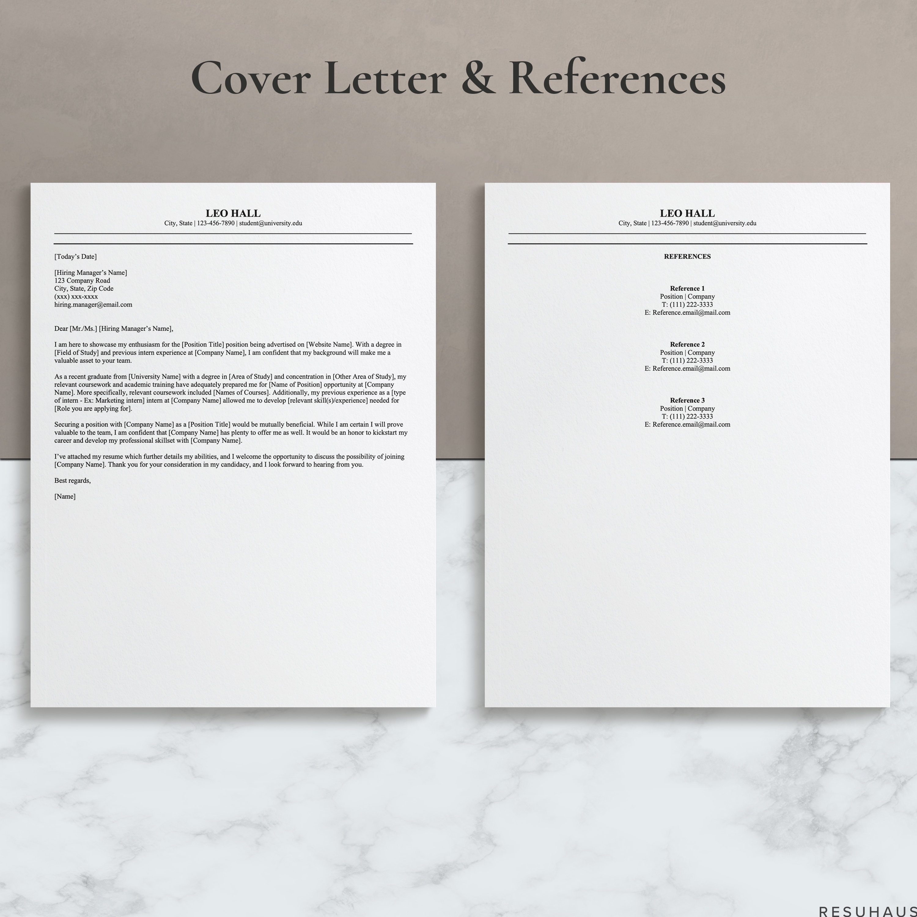 Student Resume | College Resume | Academic Resume | CV Template | CV ...