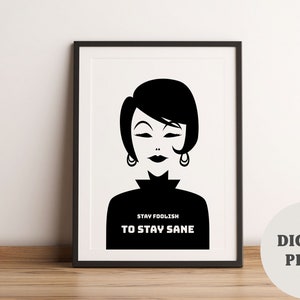 Black and White Motivational Poster | Digital Download Art | Modern ...