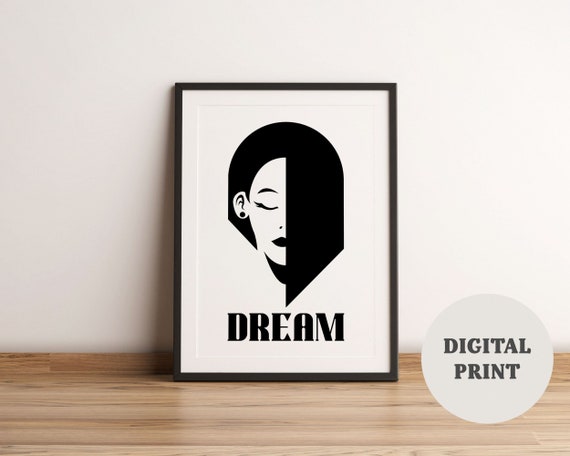 Black and White Motivational Poster Digital Download Art - Etsy