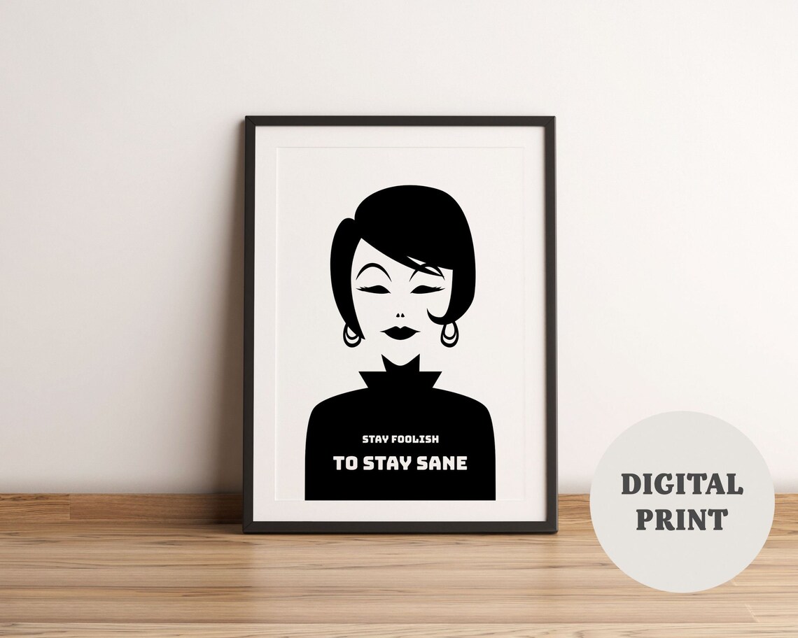 Black and White Motivational Poster Digital Download Art - Etsy