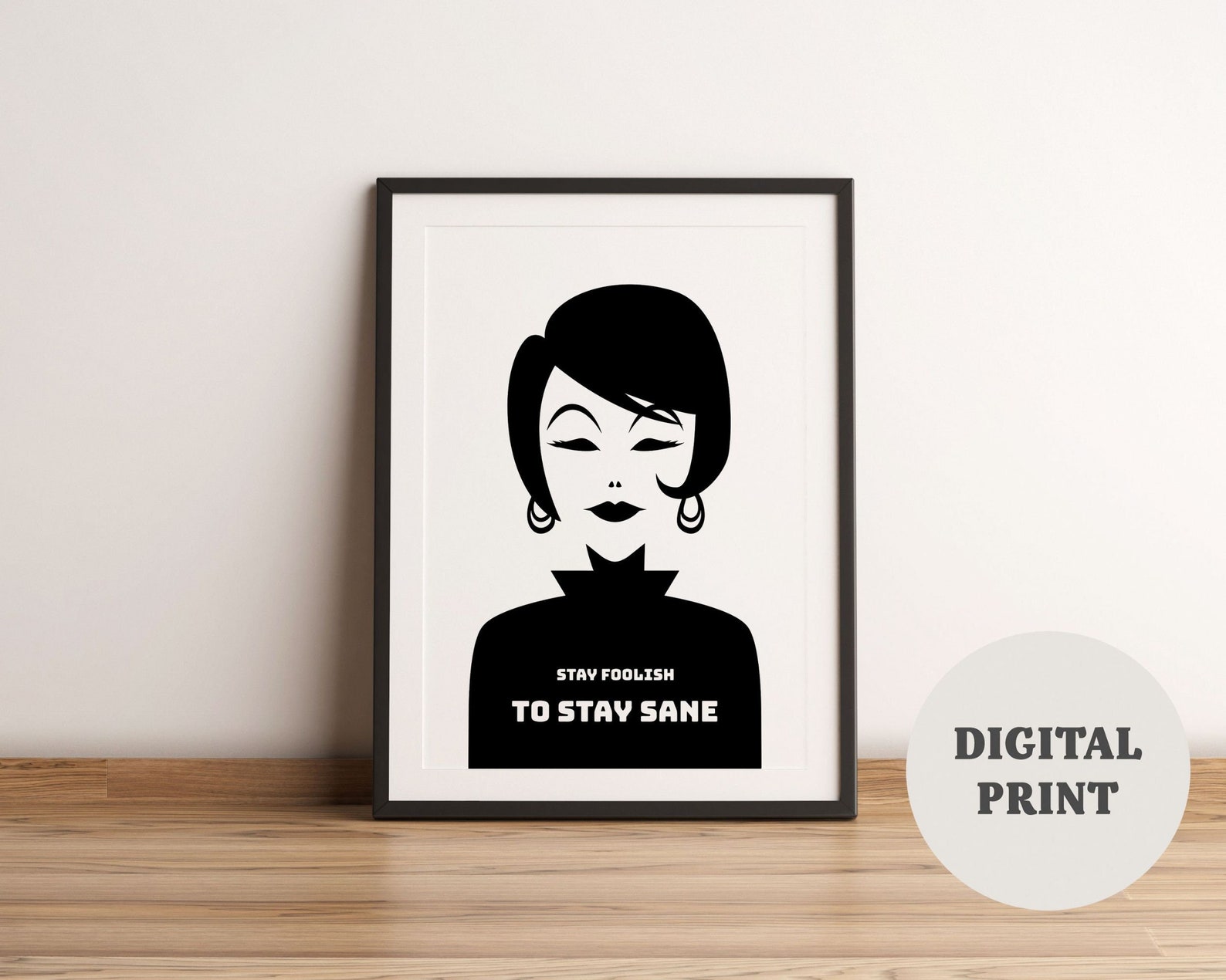 Black and White Motivational Poster | Digital Download Art | Modern ...