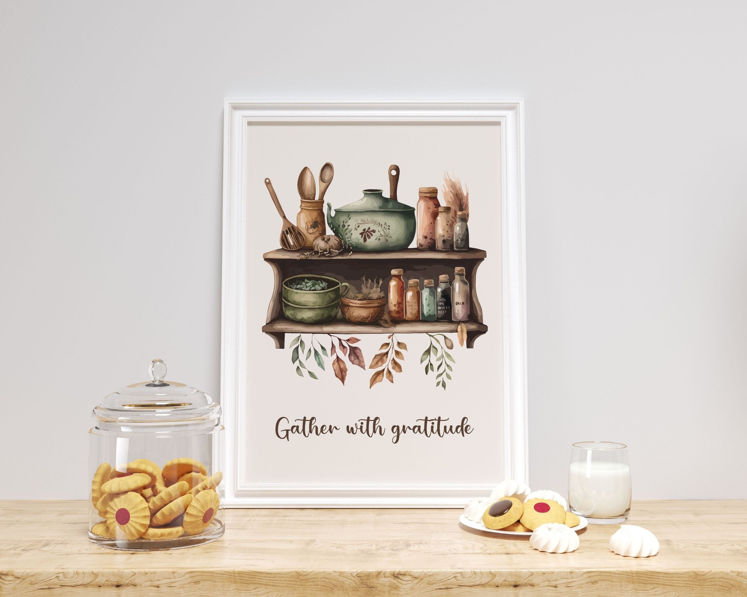Printable Rustic Farmhouse Kitchen Wall Art Vintage - Etsy