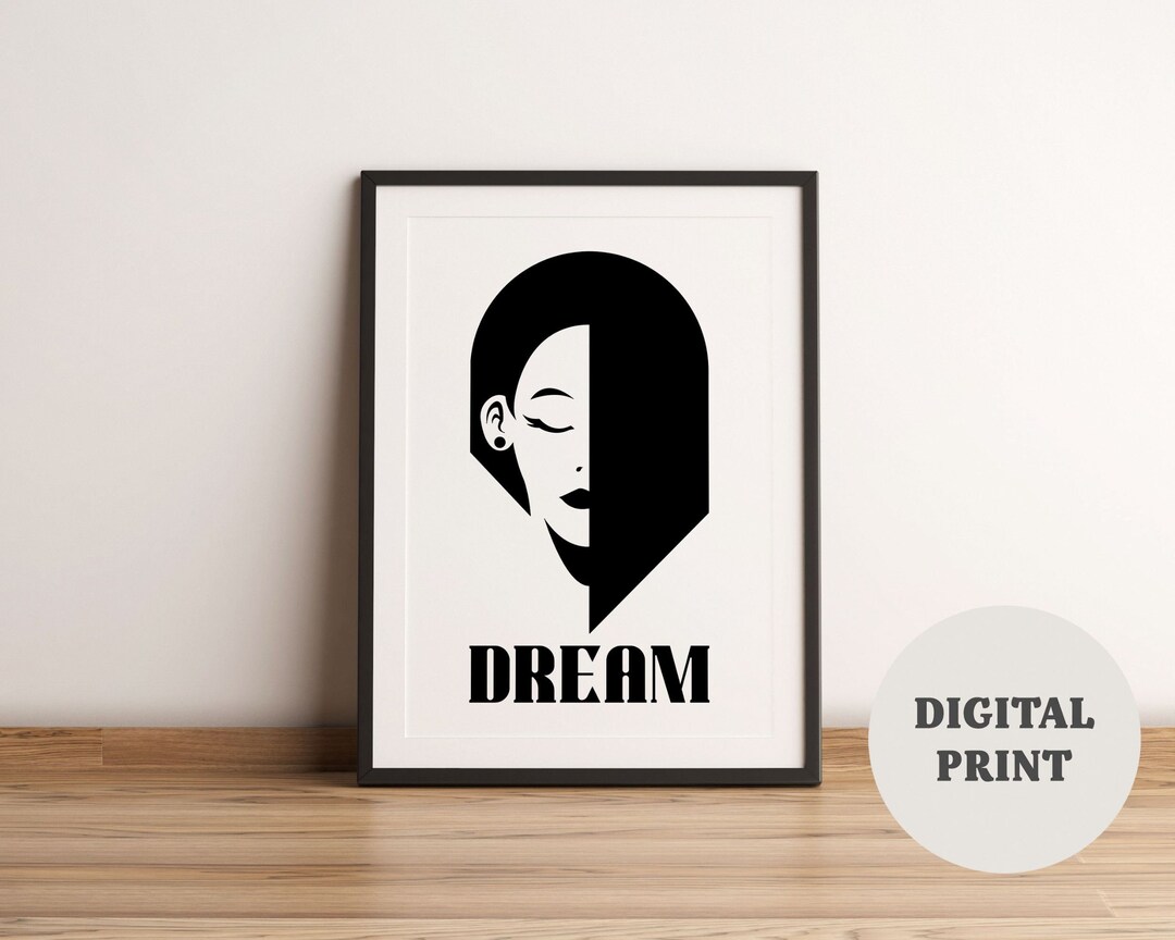 Black and White Motivational Poster Digital Download Art - Etsy