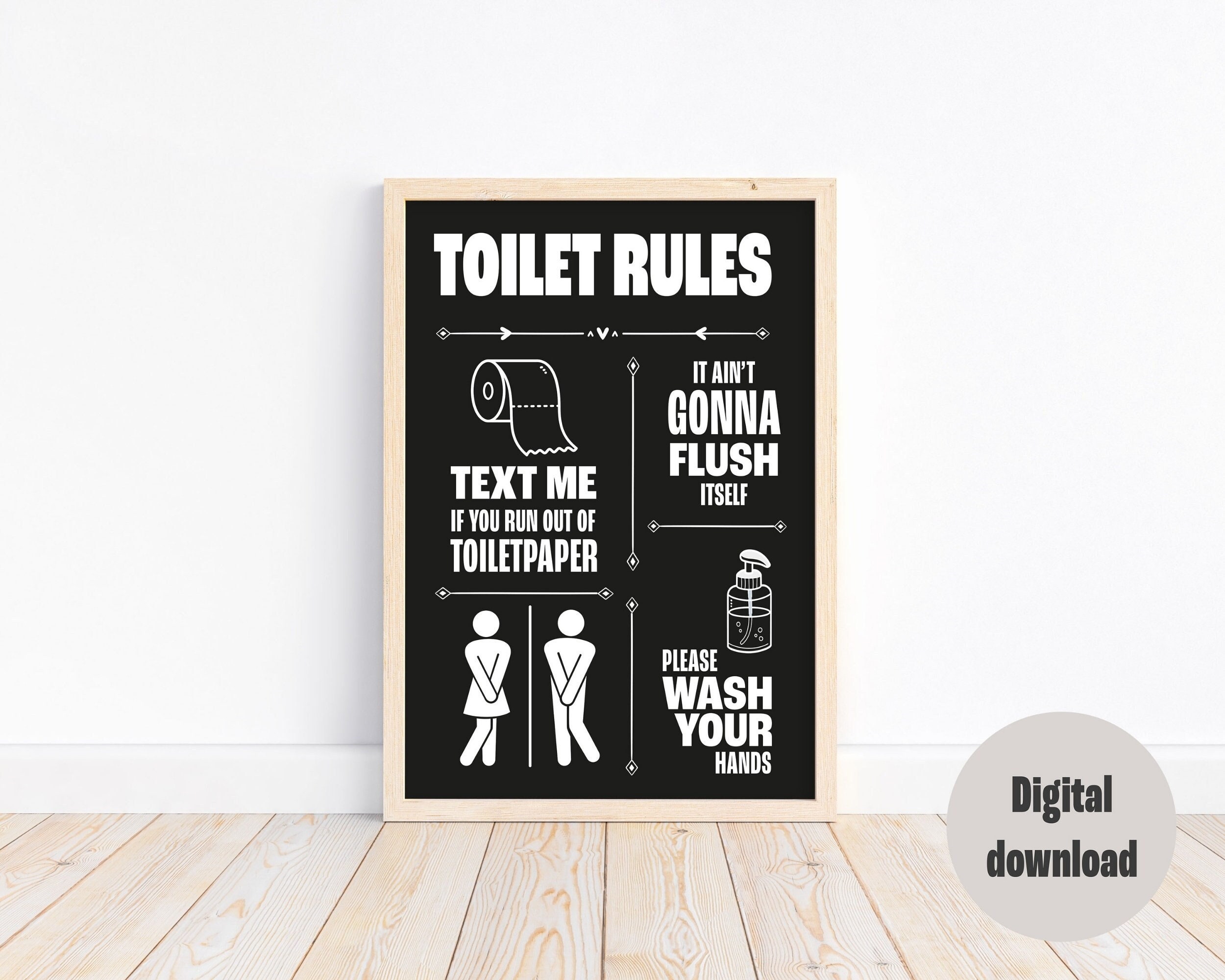 Hilarious Printable Toilet Poster - Instant Download - Etsy UK