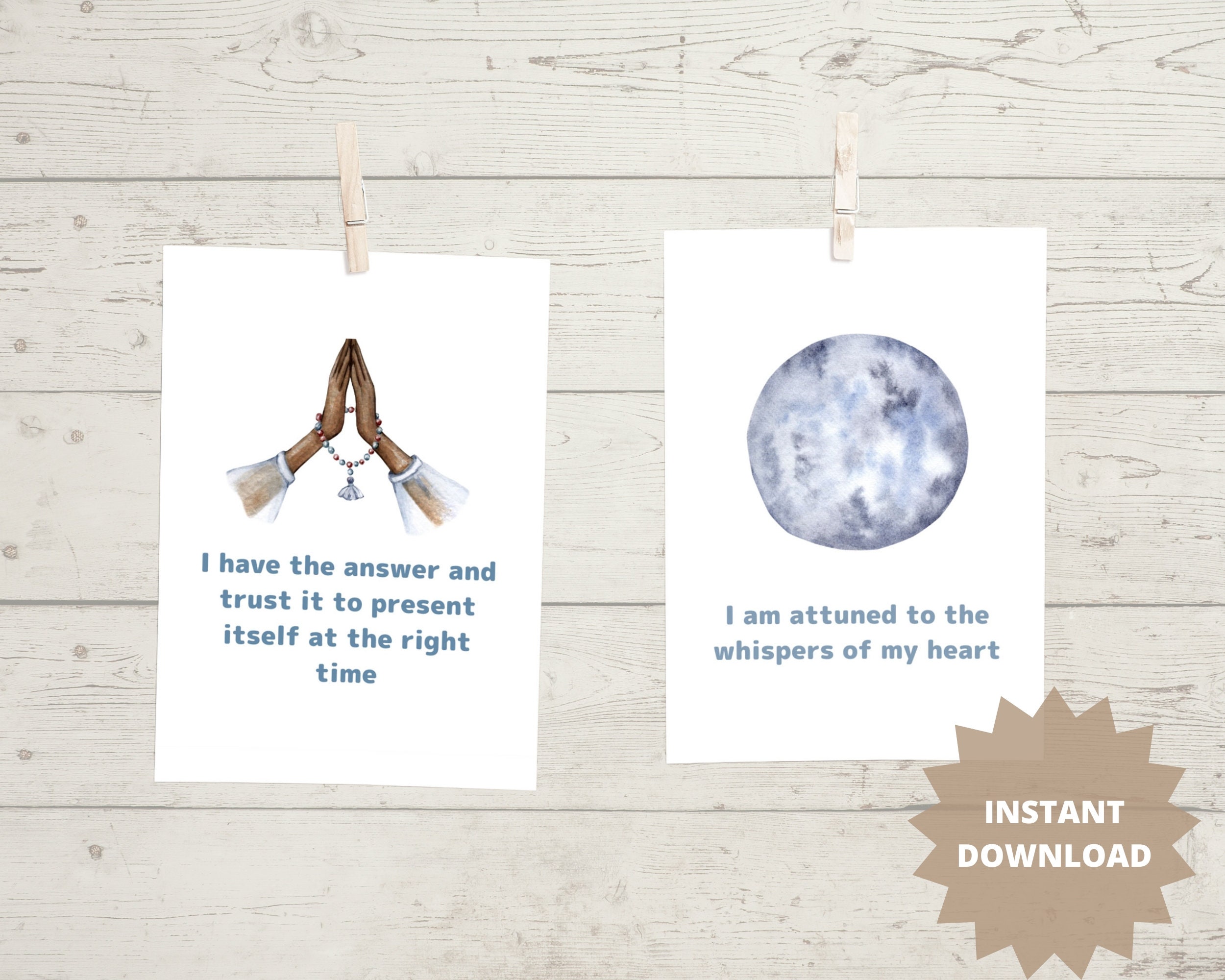 Printable Boho Affirmation Cards Positive Inspiration Cards - Etsy