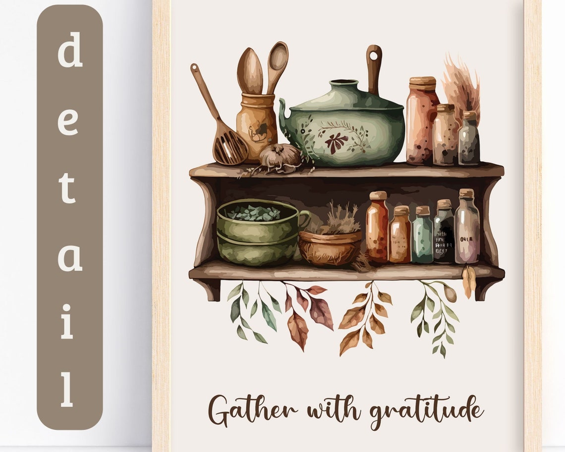 Printable Rustic Farmhouse Kitchen Wall Art Vintage - Etsy