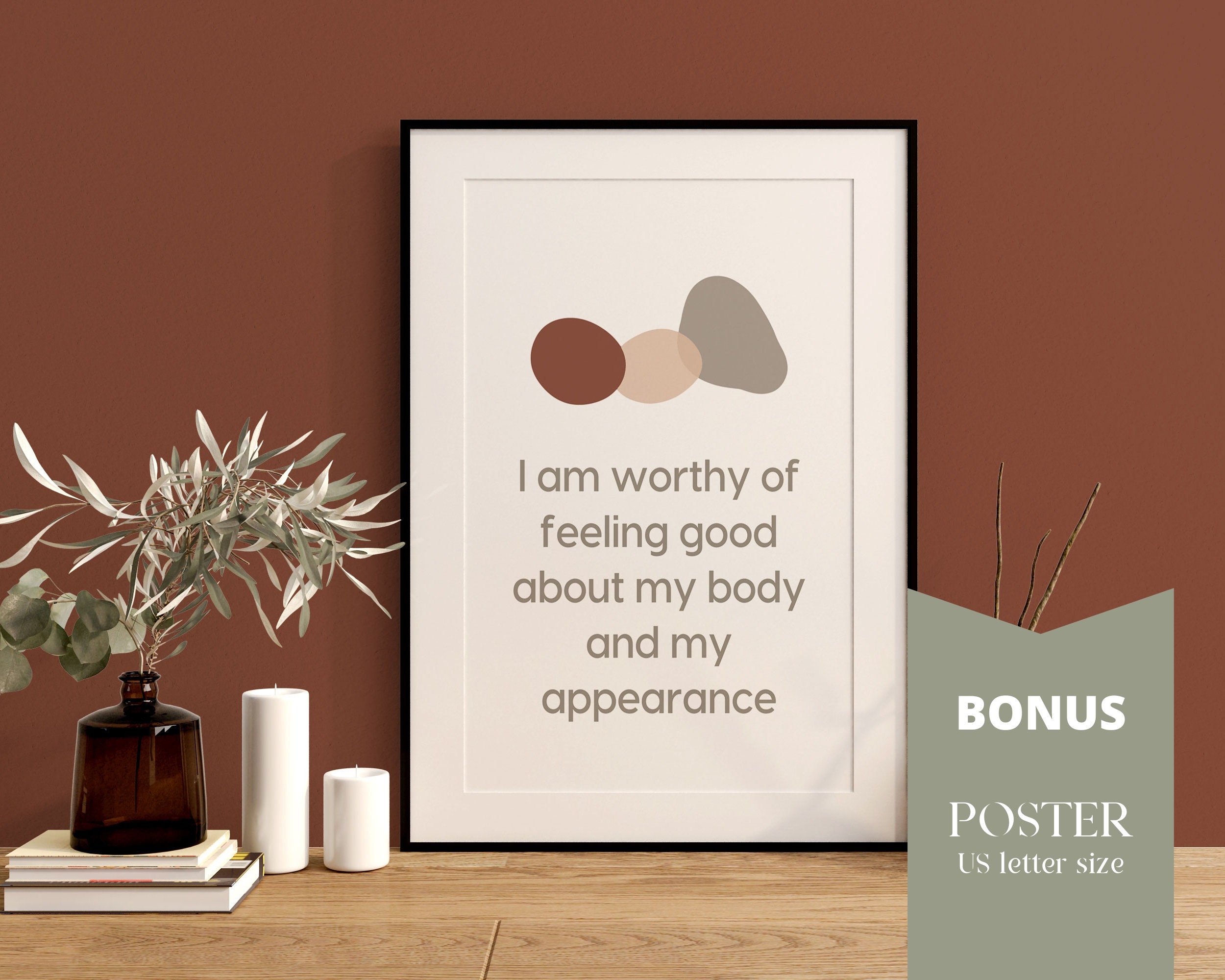 Printable Boho Affirmation Cards for Self Love | Law of Attraction ...