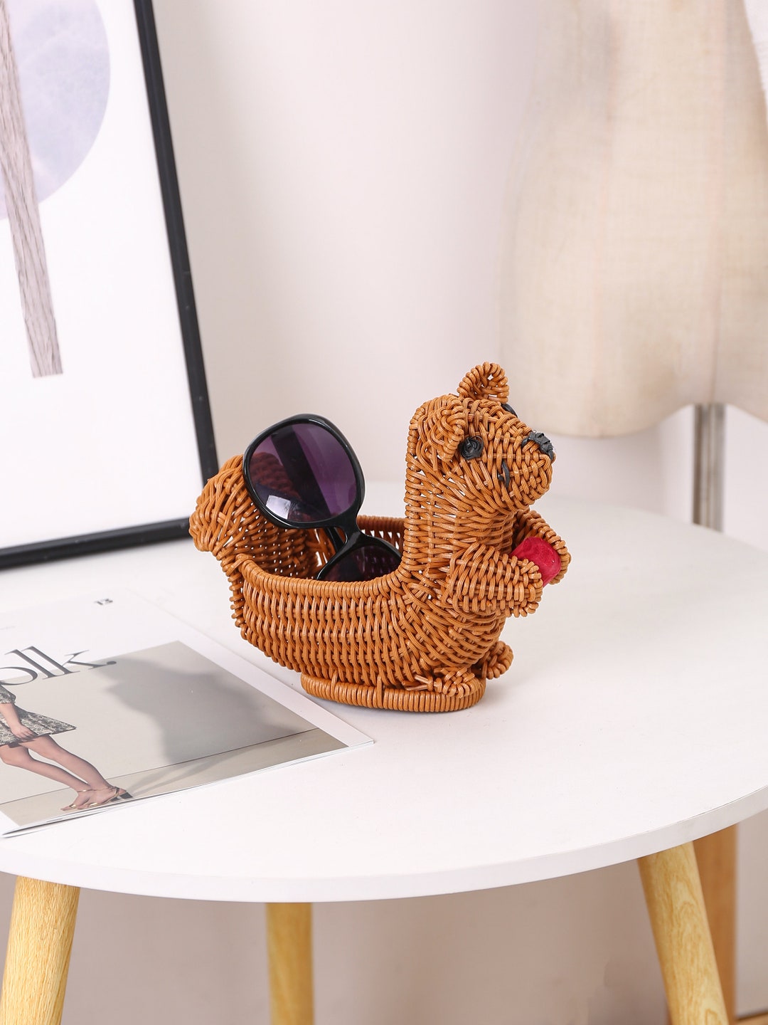 Handmade Wicker Weave Animal Storage Basket: Eco-friendly, Durable ...