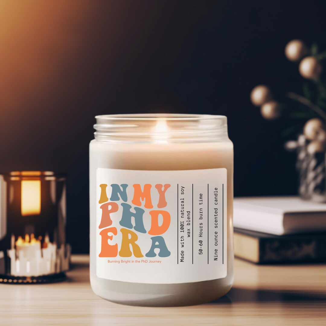 In My Phd Era, Phd Candle, Gift for Phd Student,phd Graduation Gift for ...