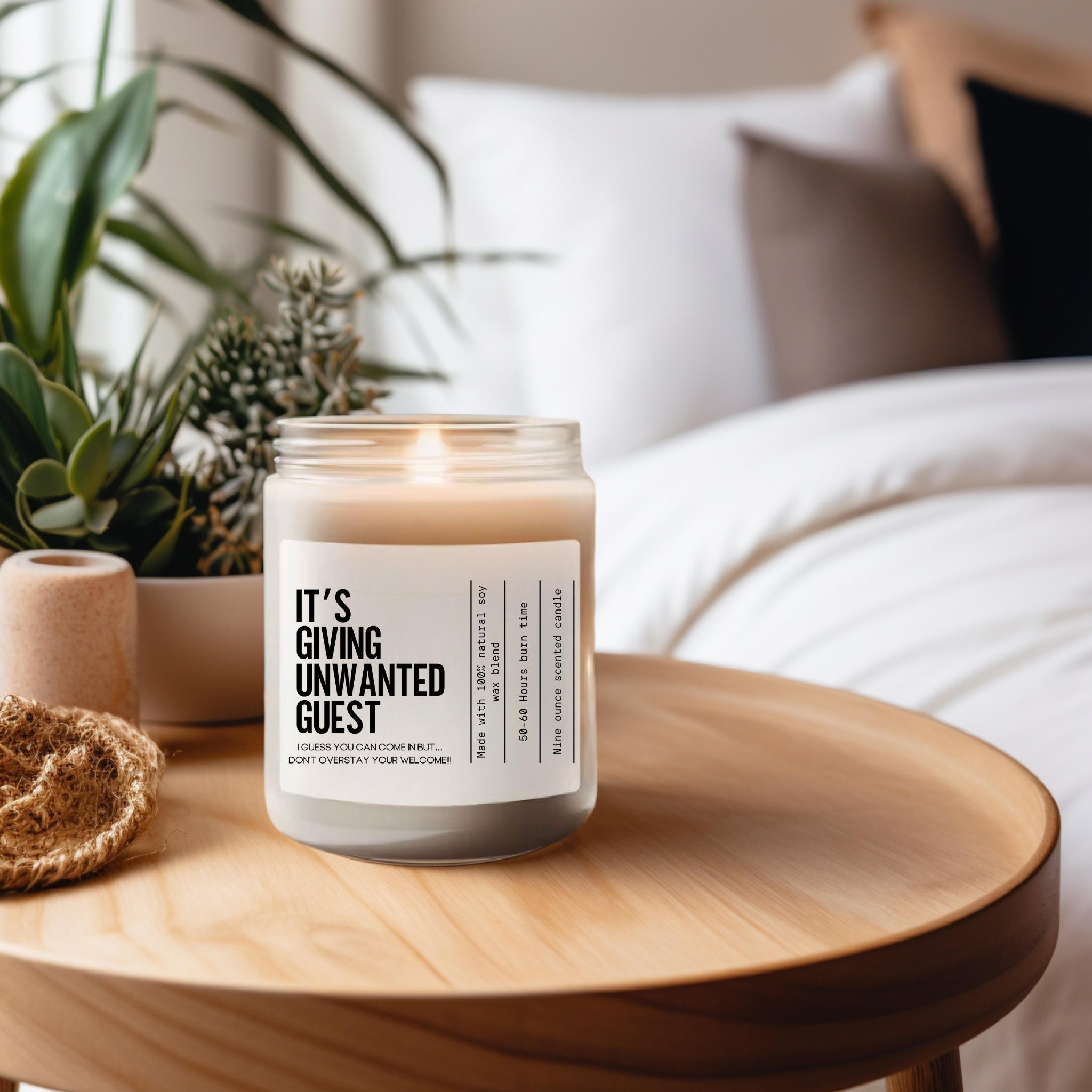 Unwanted Guest, Its Giving Candle, Candle Gift for Guest, Gift for ...