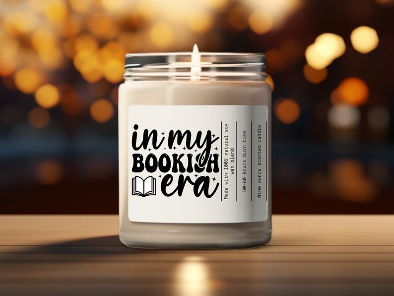 In My Bookish Era, Book Worm Candle, Book Lover Candle, Book Lover Gift ...