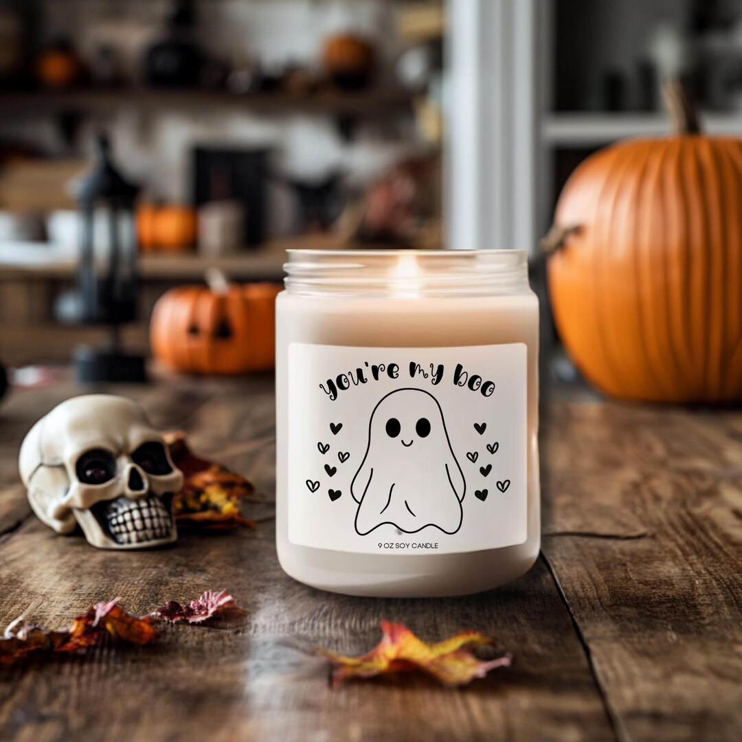 Hey Boo Candle You're My Boo Cute Ghost Candle Boo Halloween Candle ...