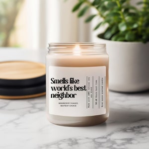 Best Neighbor Candle, Worlds Best Neighbor, Gift for New Neighbor ...