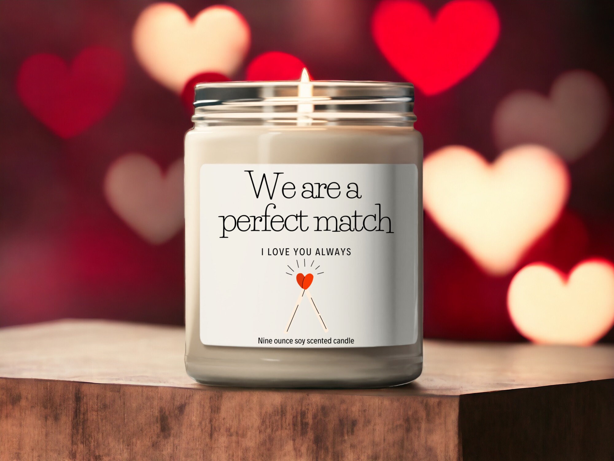 Perfect Match Candle, Be My Valentine Candle, Valentine's Day Gift for ...