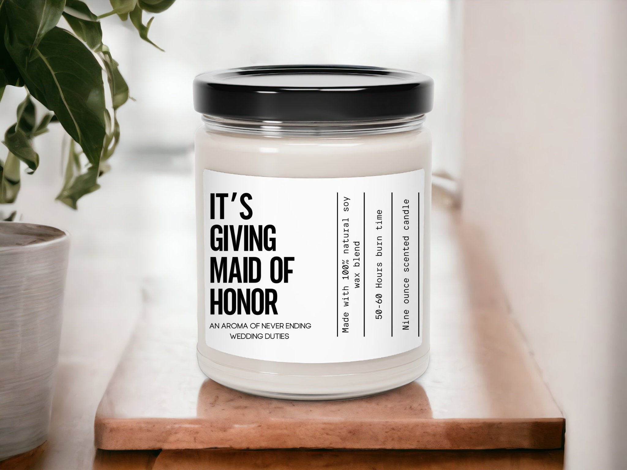 Its Giving Maid of Honor Maid of Honor Candle Moh Candle - Etsy