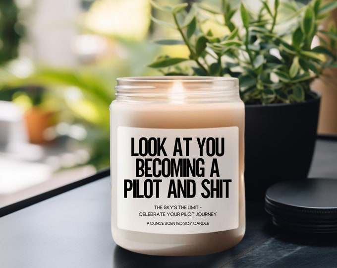Pilot Candle,flight School Gift,gift for New Pilot,flight School Grad ...