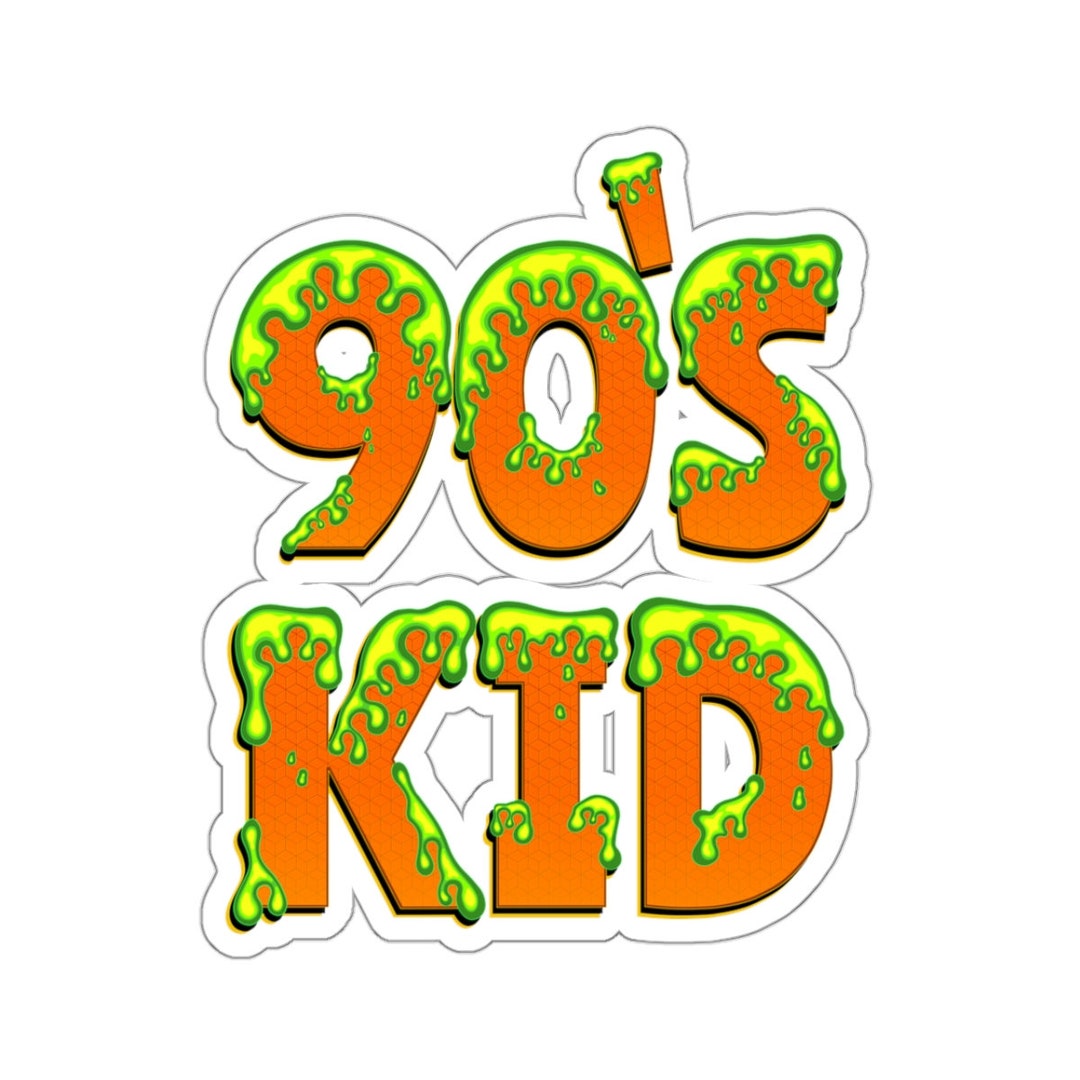 90’s Kid Sticker ~ Retro 1990s Slime Decal ~ Nostalgic Throwback Art ...