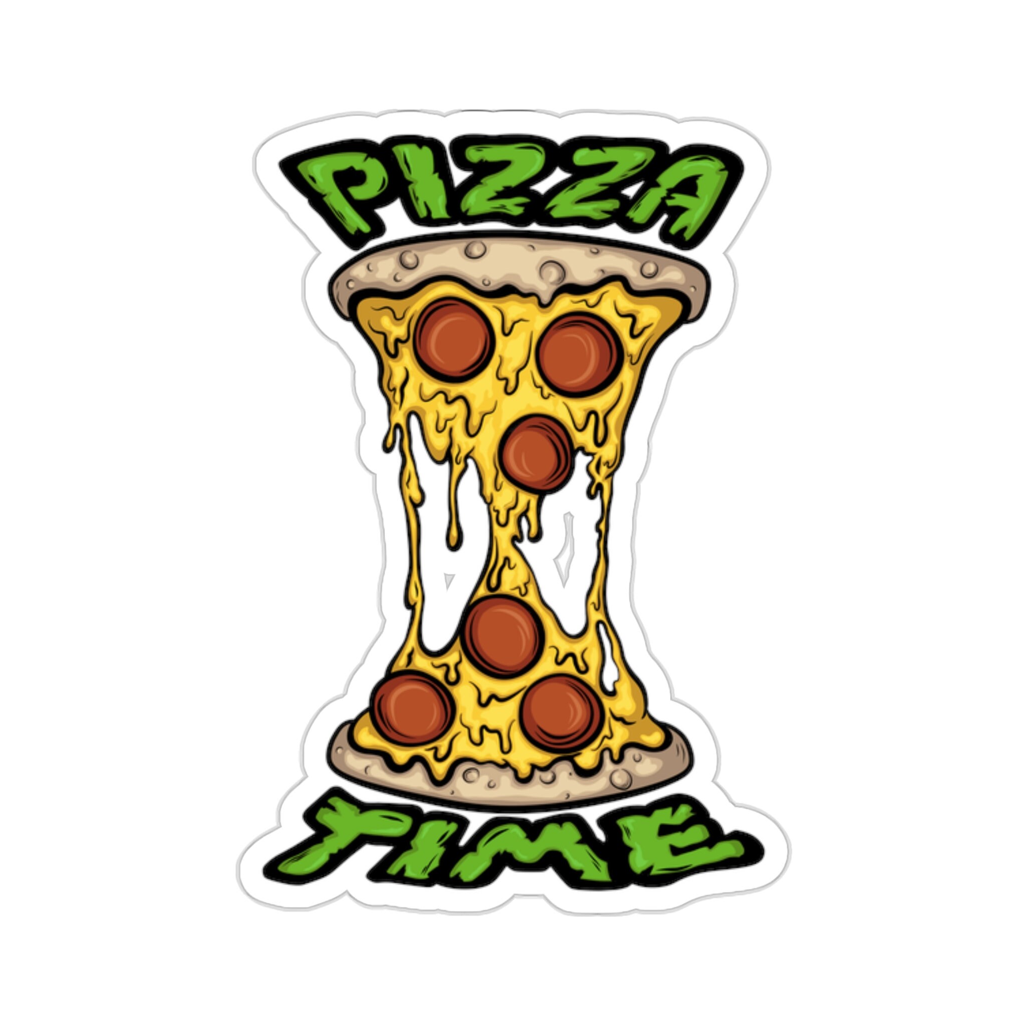 Pizza Time Kiss Cut Sticker - Etsy