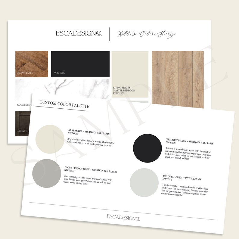 Interior Design Color Story | Custom Color Palette | Color Scheme ...