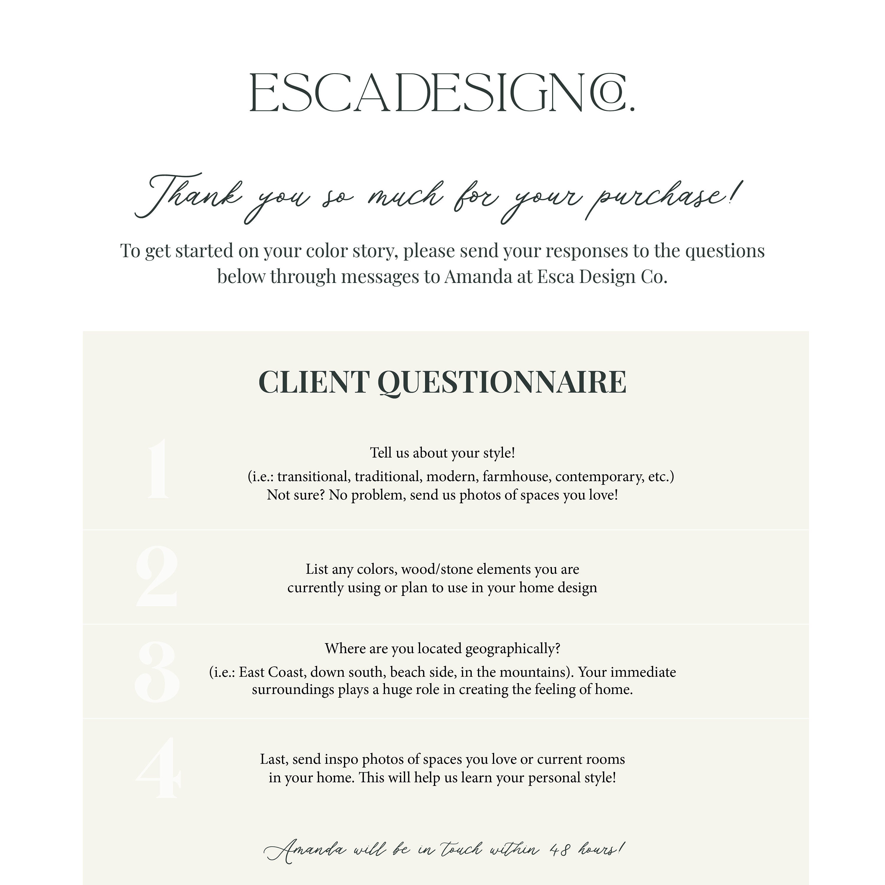 Interior Design Color Story | Custom Color Palette | Color Scheme ...